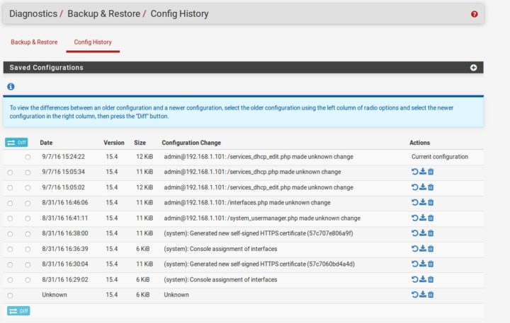Backup pfSense Configuration Guide