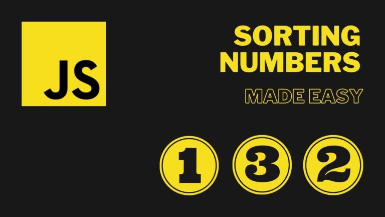 How to sort Numbers in JavaScript