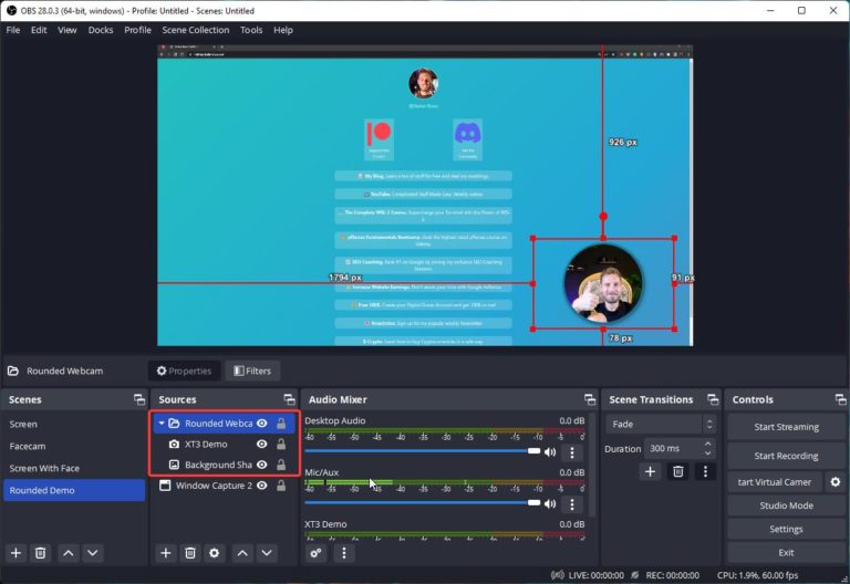 Rounded Camera OBS Studio - Easiest Way 2022