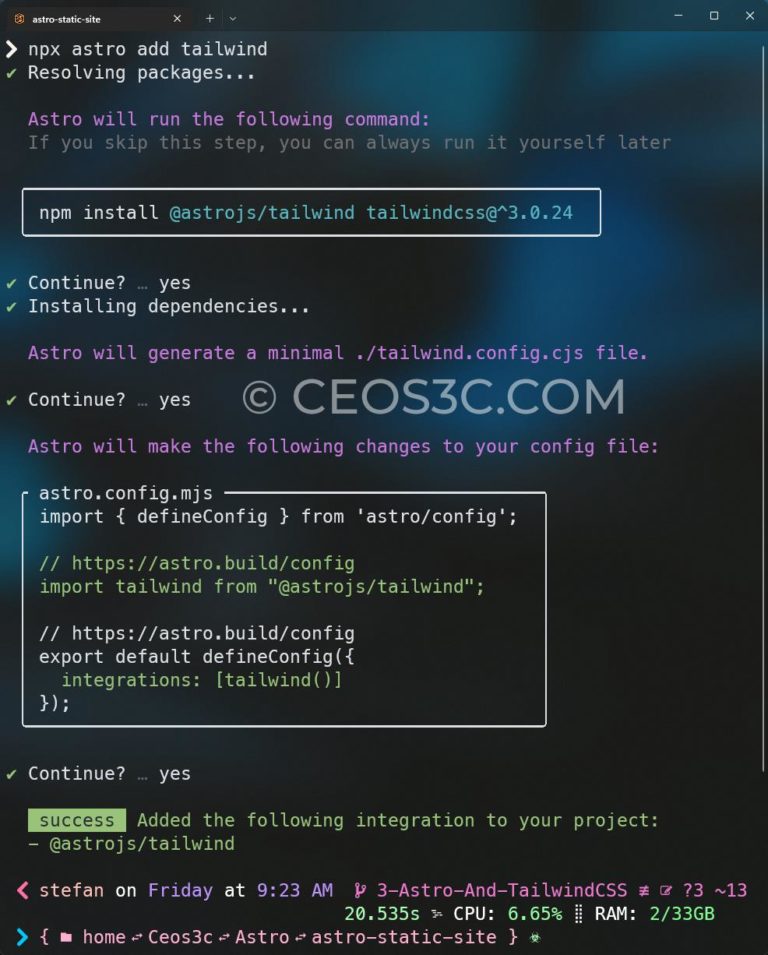 Astro JS Tutorial Series Part 3 - Astro Layouts and Tailwind CSS